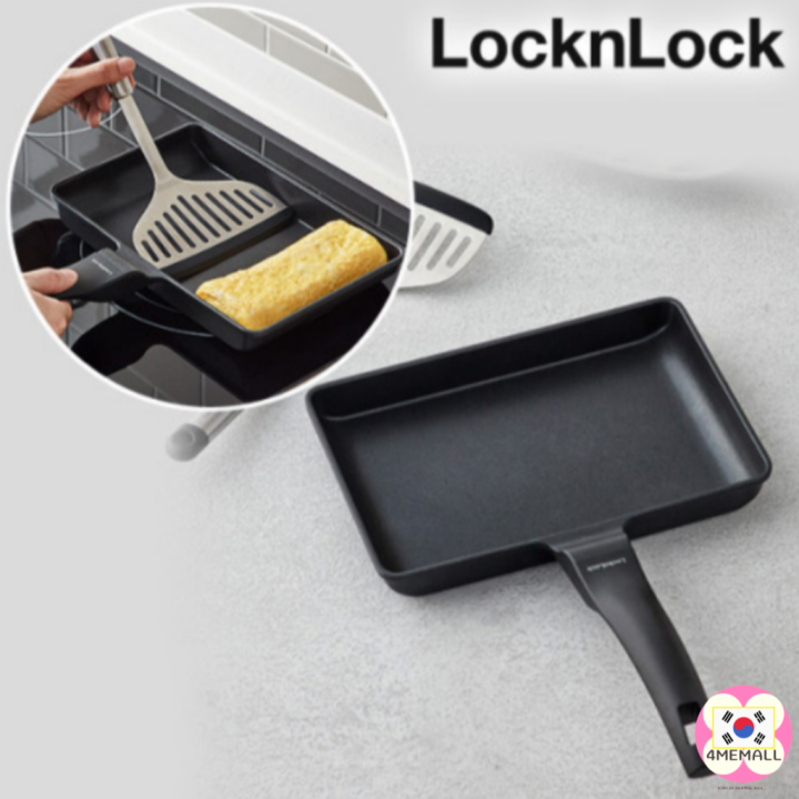 LocknLock Egg Roll Pan Induction IH Wide Egg Frying Pan Square Egg Pan ...