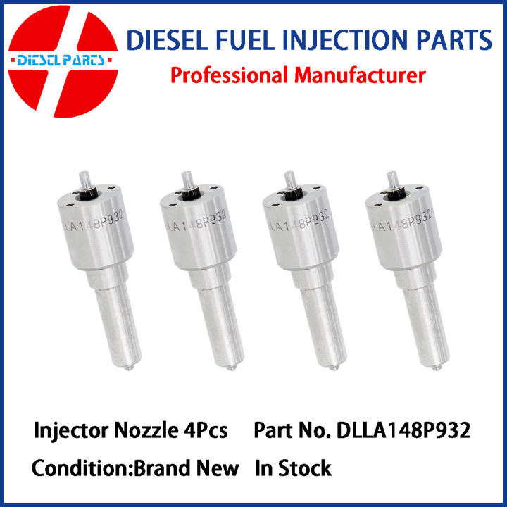 4x Diesel Fuel Injector Nozzle Tips DLLA148P932 093400-9320 Spray Injection Nozzles for Nissan ...