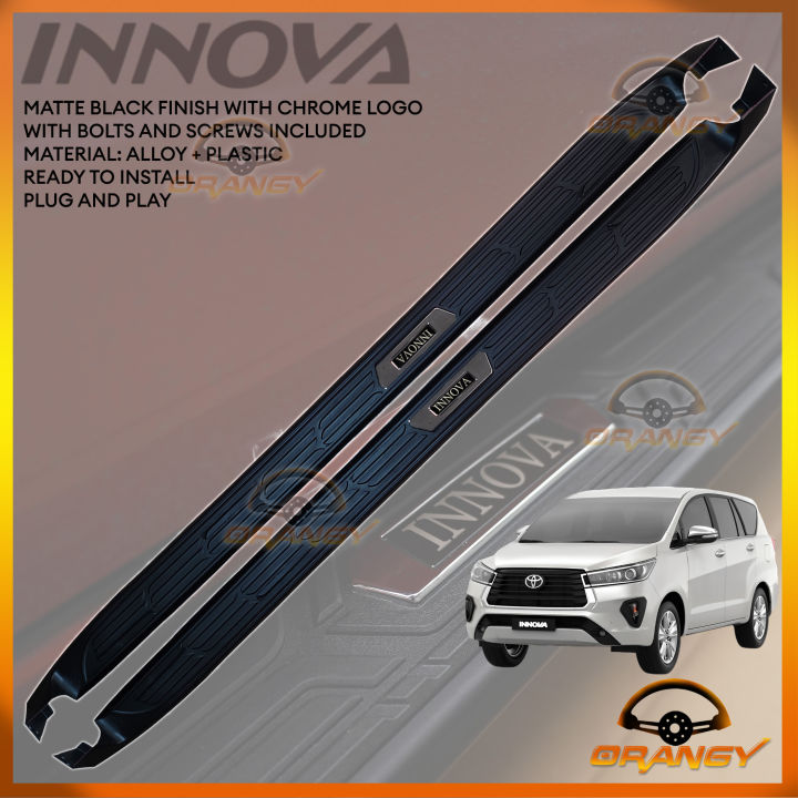 Toyota Innova 2016 to 2025 OEM BLACK / CHROME Stepboard 2017 2018 2019 ...