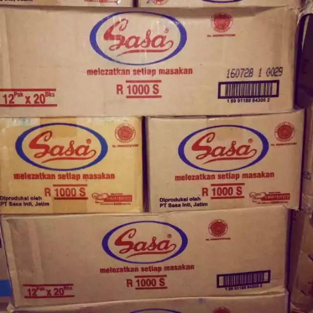 Pecin SASA 1000 MSG Vetsin eceran Rp.1000 (1 Dus isi 12 pak x 20 pcs ...