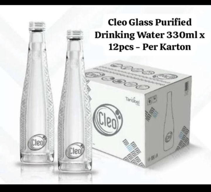 Cleo Glass Purified Water 330ml x 12 botol kaca (per karton) | Lazada ...