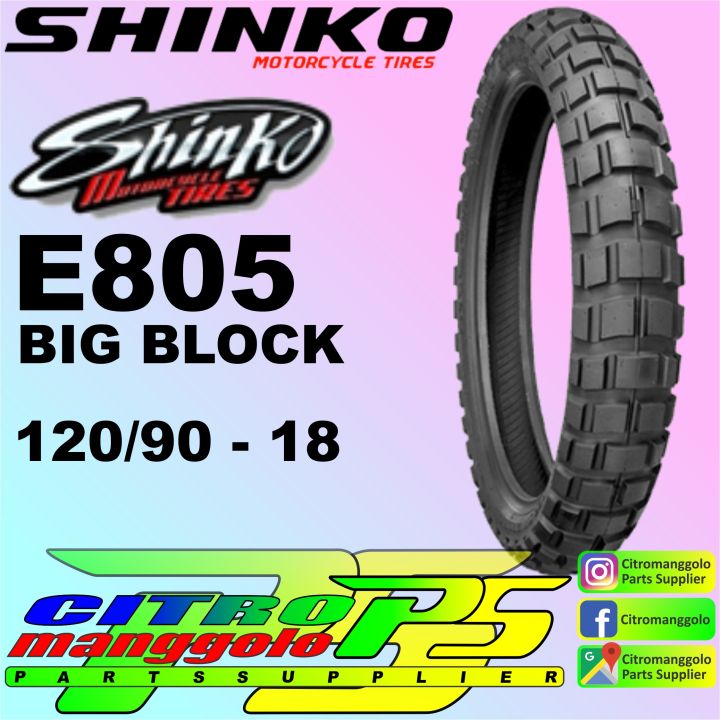 Ban 120/90-18 Shinko E805 Big Block Street Cruiser Scrambler Custom ...