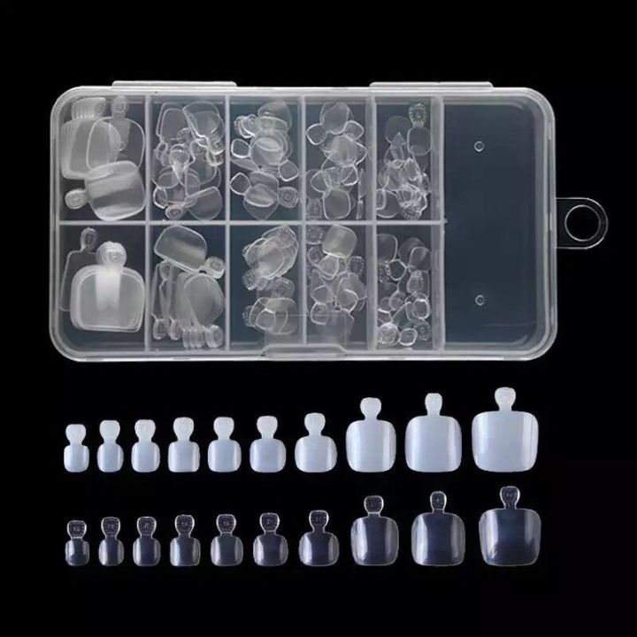 เล็บเท้า เล็บพีวีซี PVC Nail 100ชิ้น สีใส/ขาว/ขุ่น Rosalind | Lazada.co.th