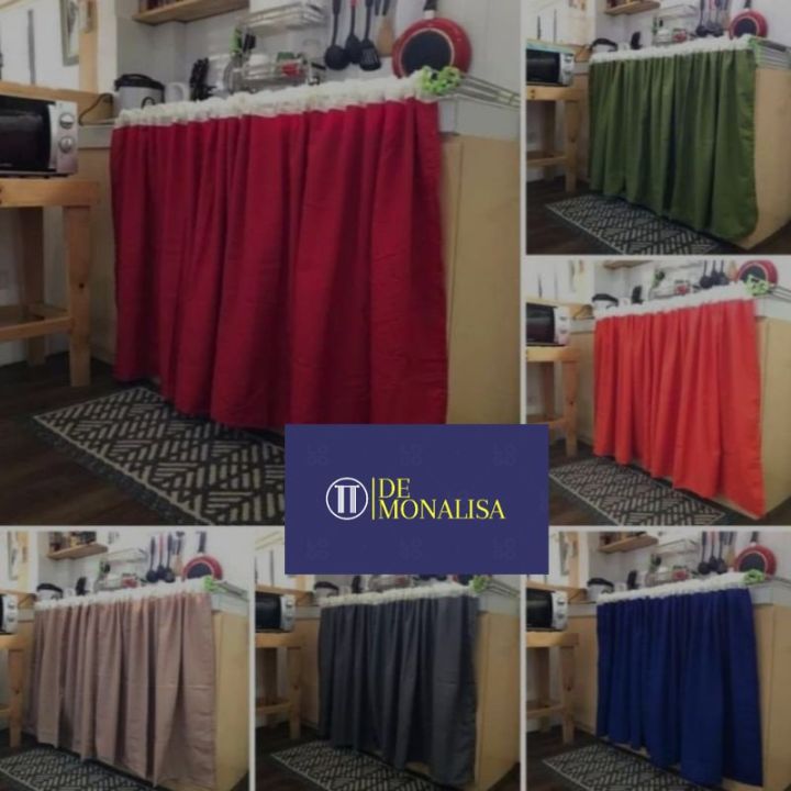 Elegant Plain Half Curtain | PANG LABABO 32x58 inches | Lazada PH