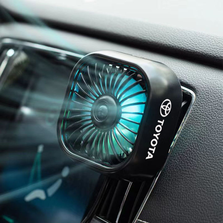 Car mounted fan USB cooling powerful car air outlet electric fan ...
