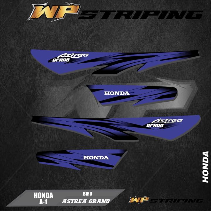 STICKER STRIPING ASTREA GRAND / STIKER VARIASI LIST SKOTLET MOTOR HONDA ...