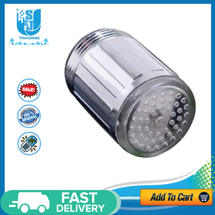 LED Water Faucet Stream Light Kitchen Bathroom Shower Tap Faucet Nozzle ...