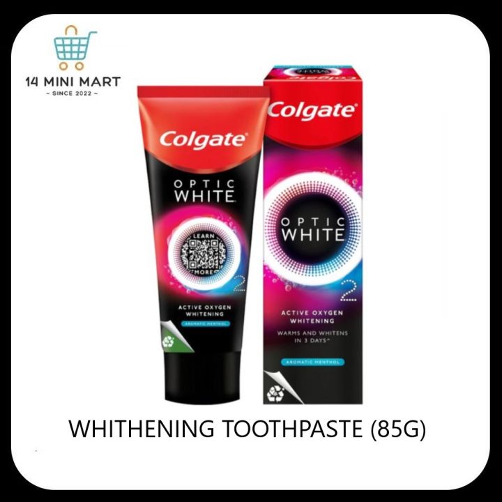 COLGATE Optic White O2 Whitening Toothpaste (85g) - Aromatic Menthol ...