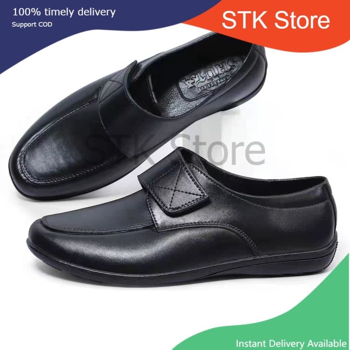 STK602 Premium & Good Quality Black Shoes School Rubber Shoes Child ...