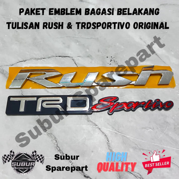 Paket Emblem Bagasi Tulisan Rush TRDSportivo Original | Lazada Indonesia