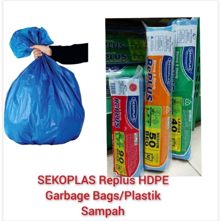SEKOPLAS Replus HDPE Garbage Bag High Density PE Garbage | Lazada