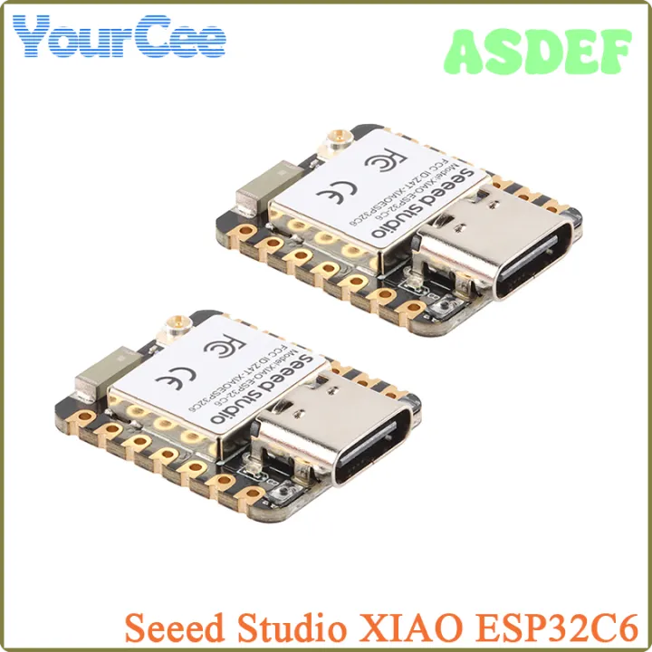 ASDEF 2pcs/1pc ESP32 Seeed Studio XIAO ESP32C6 WiFi 6+Bluetooth-compatible Ble 5 Support Zigbee ...