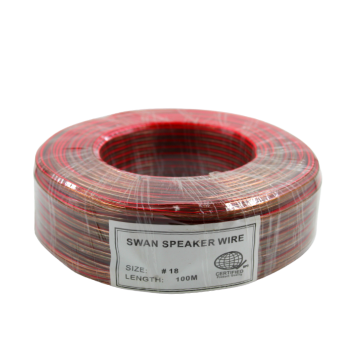 Swan Speaker Wire (Transparent / Black & Red) 100meters | Lazada PH