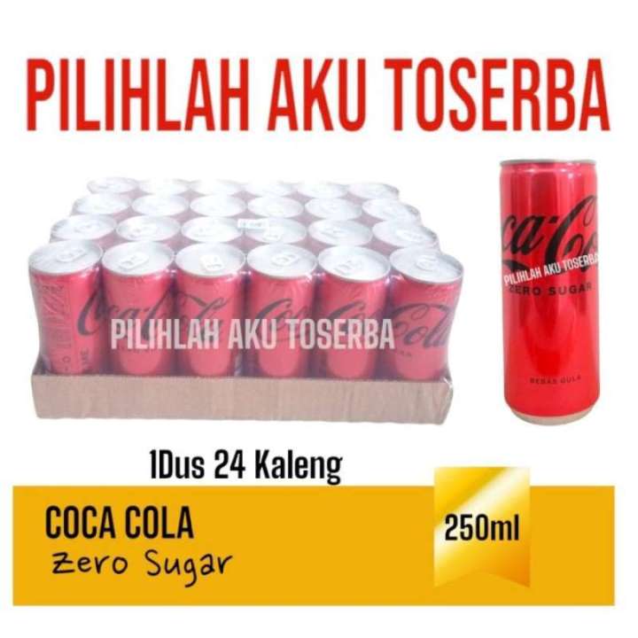 Coca Cola ZERO SUGAR KALENG CAN 250 ml - ( HARGA 1 DUS isi 24 ) | Lazada Indonesia