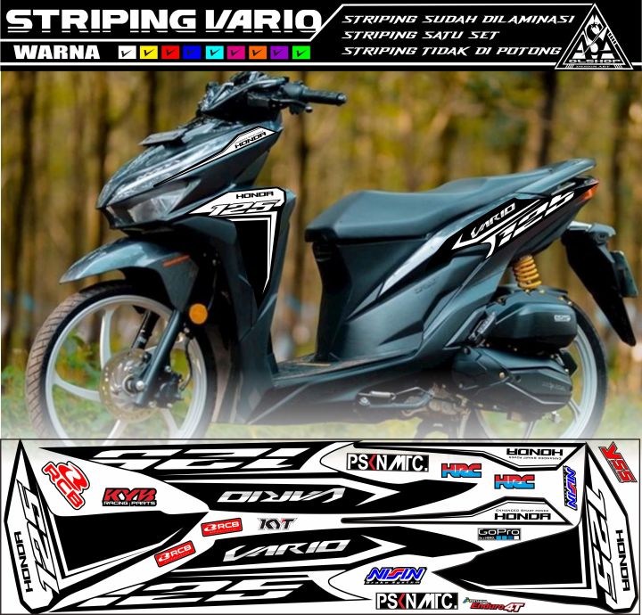Striping variasi vario 125 gen 1 lis simple varian warna | Lazada Indonesia