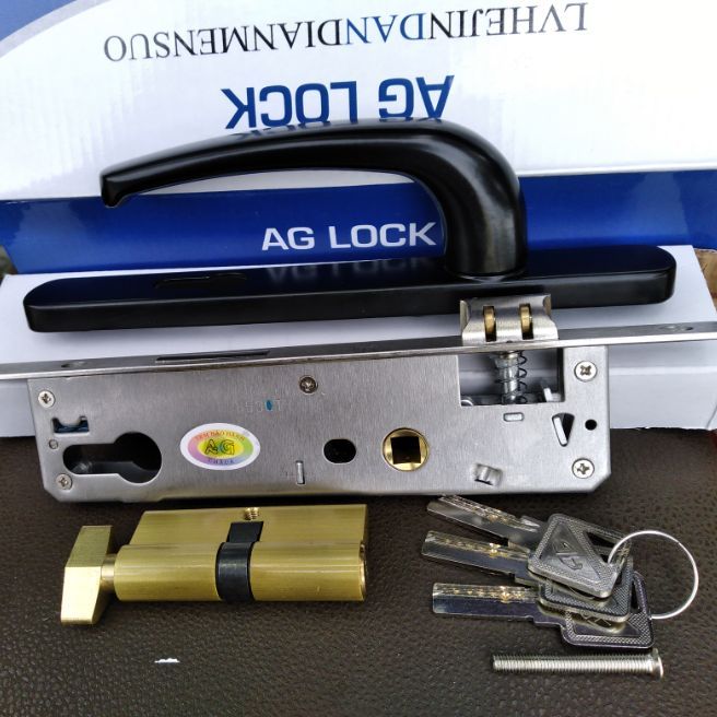 Bộ Khoá Tay Gạt Cửa Nhôm Hệ AG Lock Củ Khoá Đồng | Lazada.vn