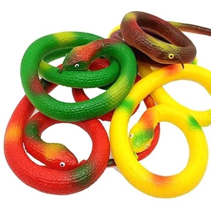 mainan ular karet 75 cm Mainan Figure Ular Karet Multiwarna figurin ...