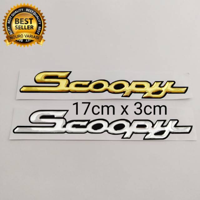 emblem honda logo scoopy crome gold | Lazada Indonesia