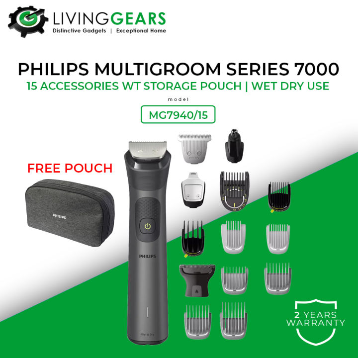Philips MG7940 MultiGroom Series 7000 Shaver Trimmer Haircut with ...