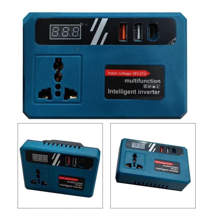 ENCOUNT DC 21V To 220V Lithium Battery Inverter 3 USB Ports 120W ...