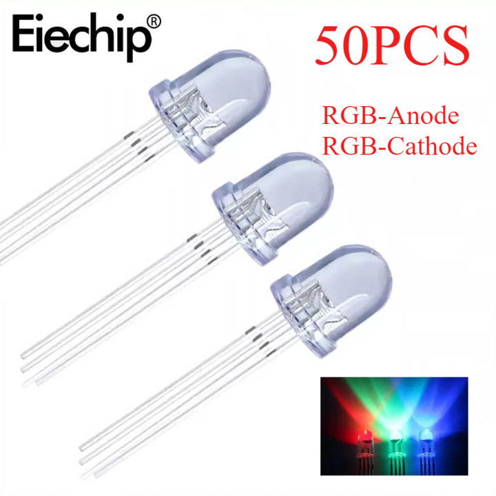 50PCS Multicolor RGB LED diode 5MM Common Cathode/Common Anode - High ...