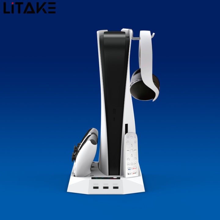 Game Console Cooling Stand With LED Indicator Dual Controller Charger ...