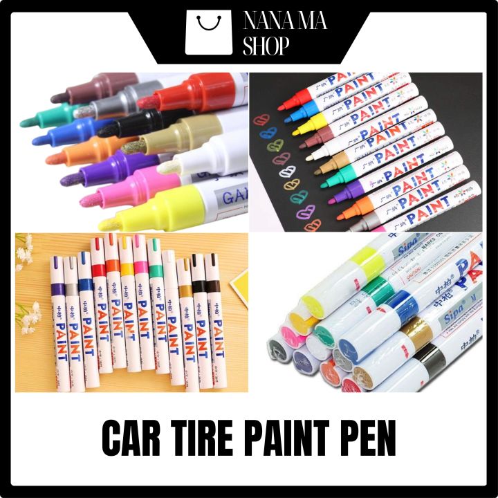 12 Colors Car Tire Rubber Tread Permanent Paint Marker Waterproof Pen U ...