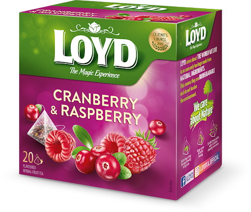 Loyd Cranberry & Raspberry Flavoured Herbal Fruit Tea From Poland (40g ...
