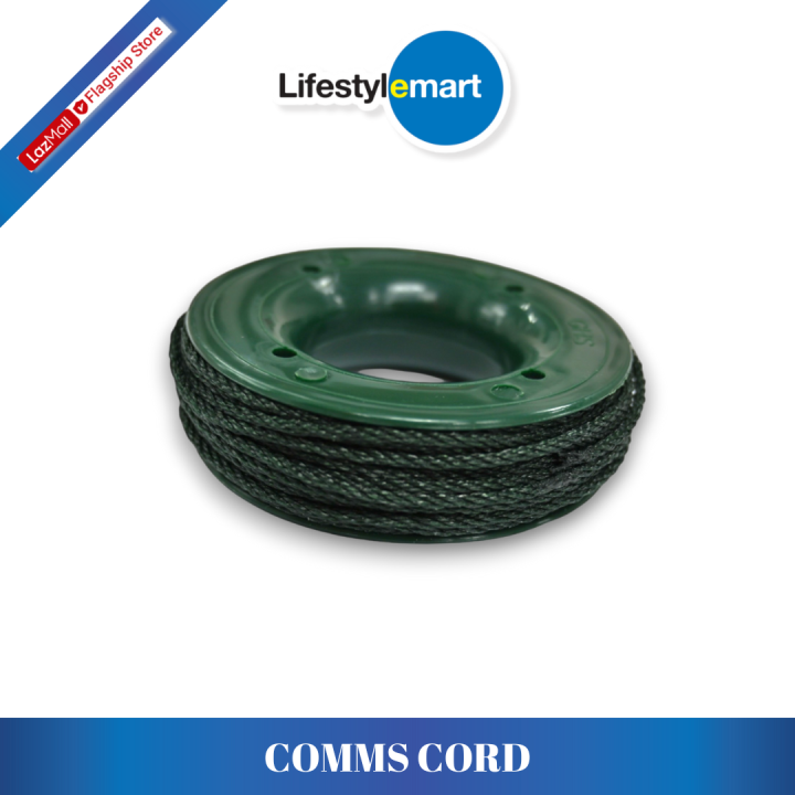 [Lifestylemart] Army Comms Cord With Spool / Reel | 1.5mm thick | 50mm ...