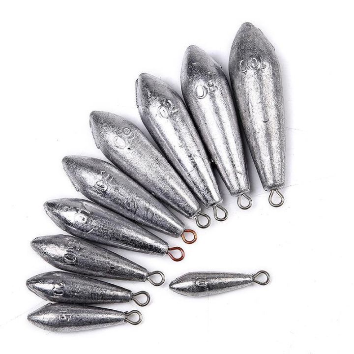 80g /100g Raindrop Streamlined Shape Fishing Weights Fishing Lead ...