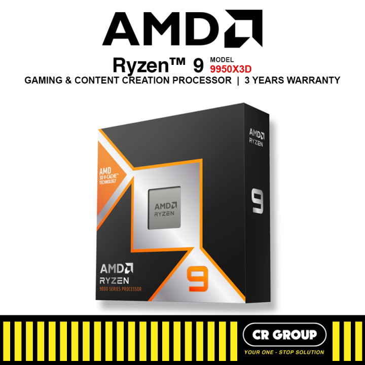 AMD Ryzen 9 9950X3D Processor 16 Cores 2nd gen AMD 3D V-Cache (3Yrs AMD ...