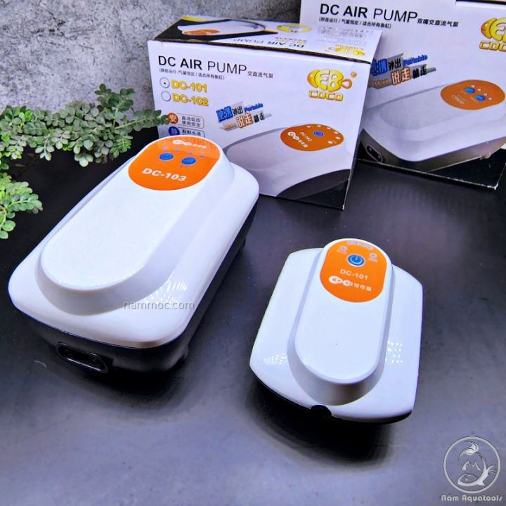 Máy Sủi Oxy Tích Điện COCO DC-101 / 102 / 103 | Máy sủi tích điện Siêu Êm Cho Hồ Cá Thủy Sinh ...