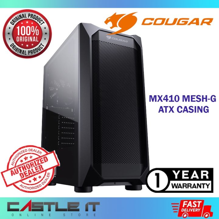 Cougar MX410 MESH-G ATX Tower Casing Premium PC Chassis Case w/1 Fan ...