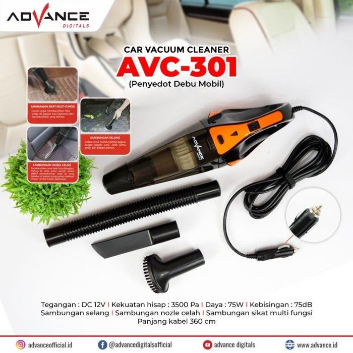 ADVANCE Vacuum Cleaner Portable Mobil AVC 301 | Lazada Indonesia