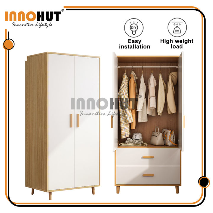 [1PC] Innohut Clothes Wardrobe Storage Cabinet Large Space Shelf Almari ...
