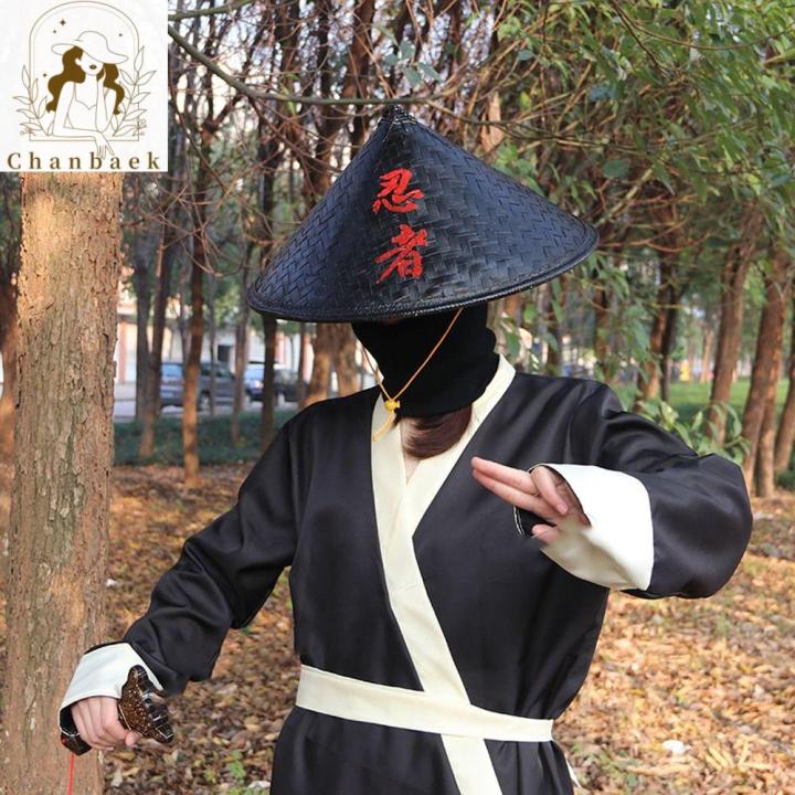 CHANBAEK buri hat salakot Retro Garden Hats Farmer Hats Black Shaolin ...