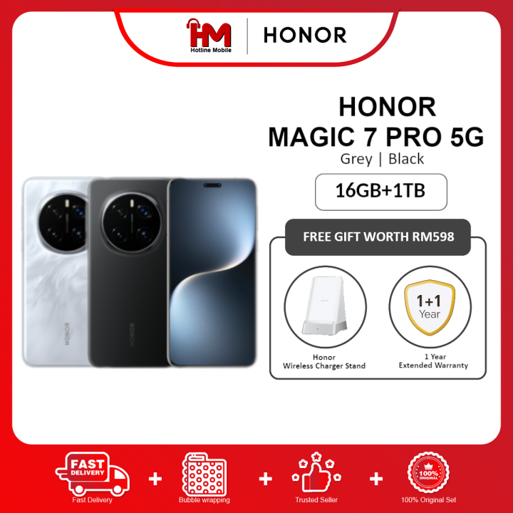 Honor Magic 7 Pro 5G Smartphone (16GB RAM+1TB) | Original Honor Malaysia | Lazada