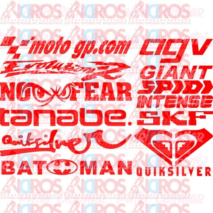 Macam tulisan cutting stiker untuk motor dan mobil Grup1 | Lazada Indonesia