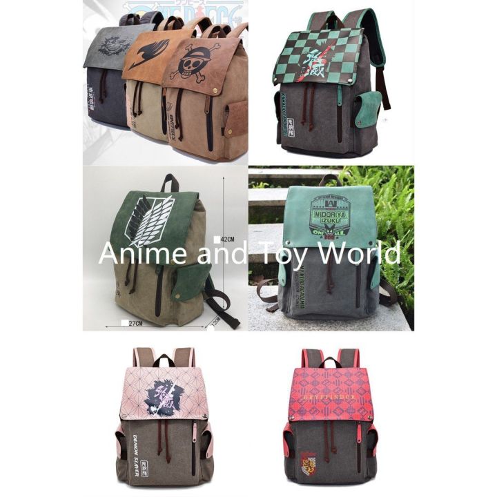 Anime Backpack Attack On TitanOne PieceFairy TailDemon SlayerTokyo ...