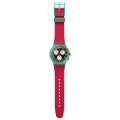 SWATCH NEON EMERALD CHRONO SUSG409 Red Silicone Strap Watch | Lazada PH