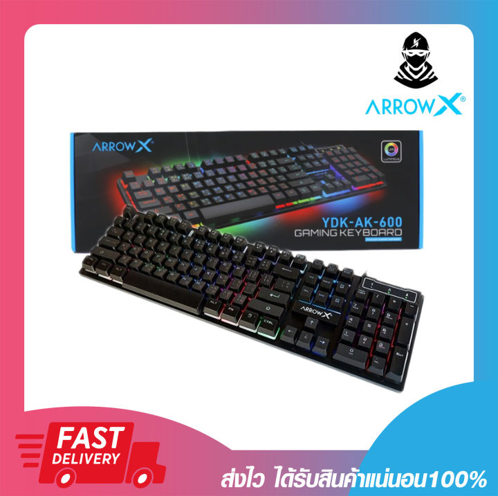 คีย์บอร์ดเกมมิ่งส์ ARROW X YDK-AK-600 Gaming Keyboard (ไทย/อังกฤษ) รับ ...