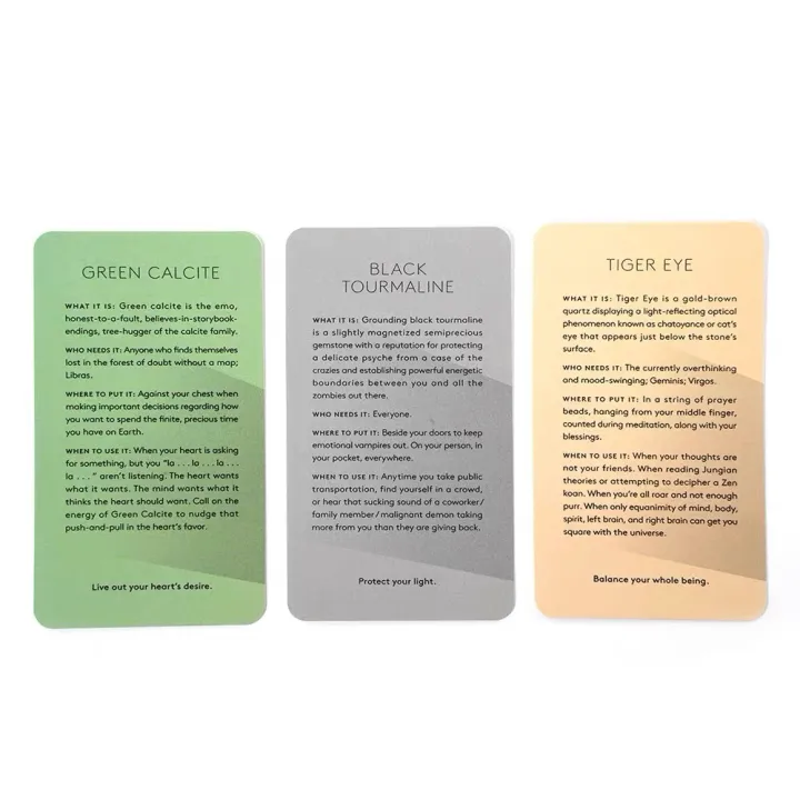 [Lilith】The Stone Crystals Deck crystal stone Oracle card is practical ...