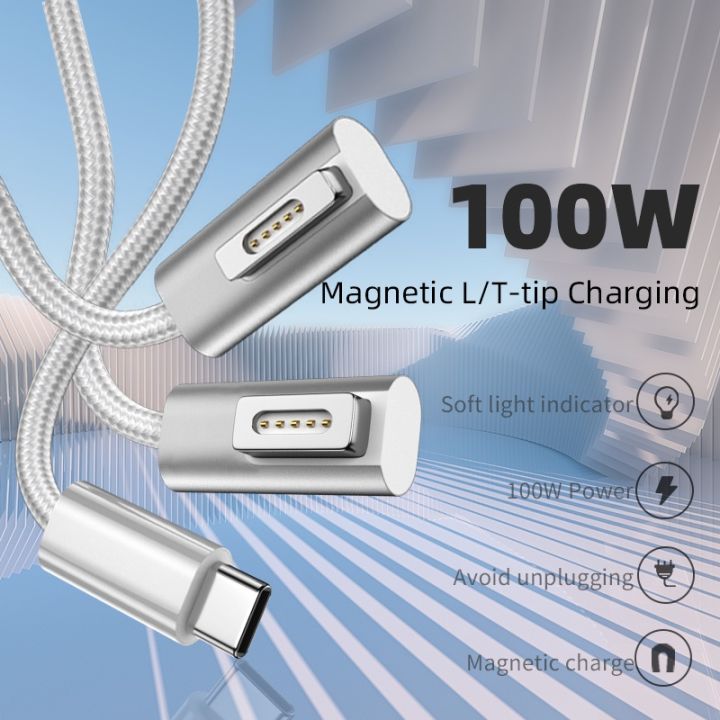 Atowin 100W USB-C PD Magnetic Cable For Apple Magsafe 2 1 MacBook Pro ...
