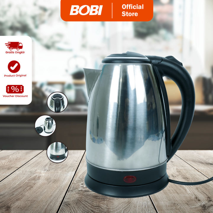 BOBI Teko Listrik Pemanas Air Electric Kettle Besar Otomatis Ketel ...