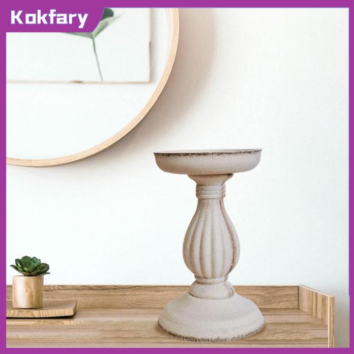 Kokfary Wood Pillar Candle Stick Holder Candlestick Shooting Props ...
