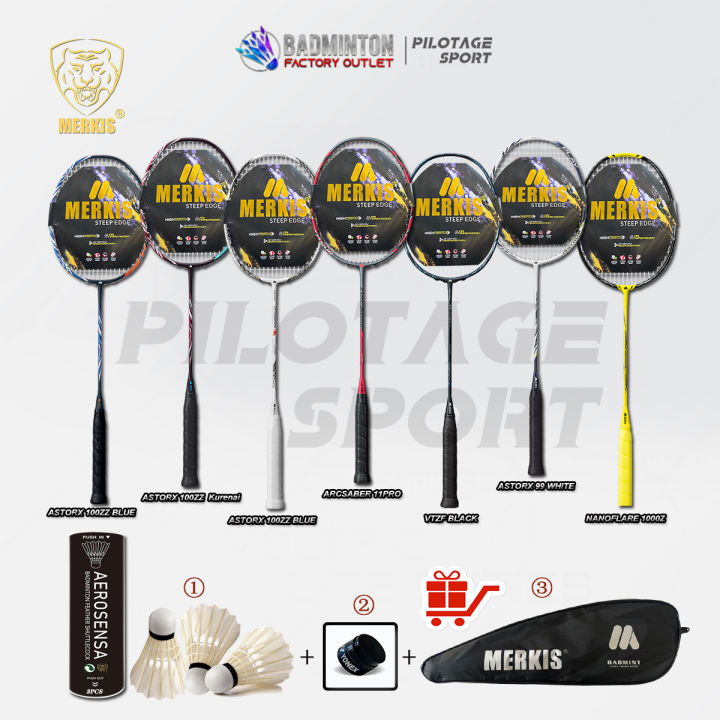 Merkis Badminton Rackets NANOFLARE1000Z ASTROX100ZZ ARCSABER11 VOLTRIC ...