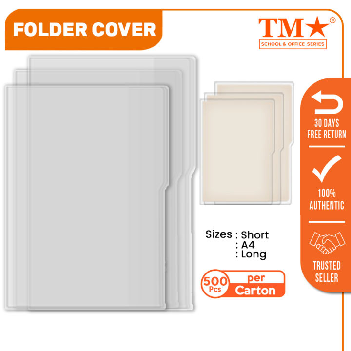 TM 500 pcs Folder Plastic Cover | Lazada PH