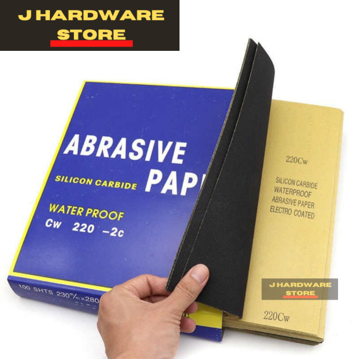 100 sheets Abrasive sandpaper waterproof grinding paper | Lazada PH