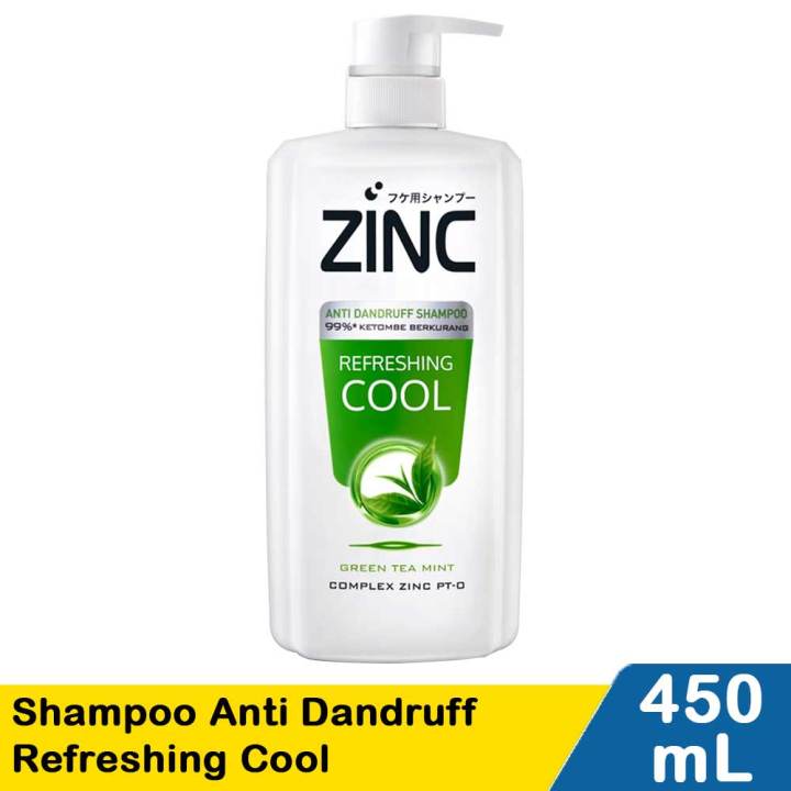 Zinc Shampoo Anti Dandruff Refreshing Cool 450mL | Lazada Indonesia