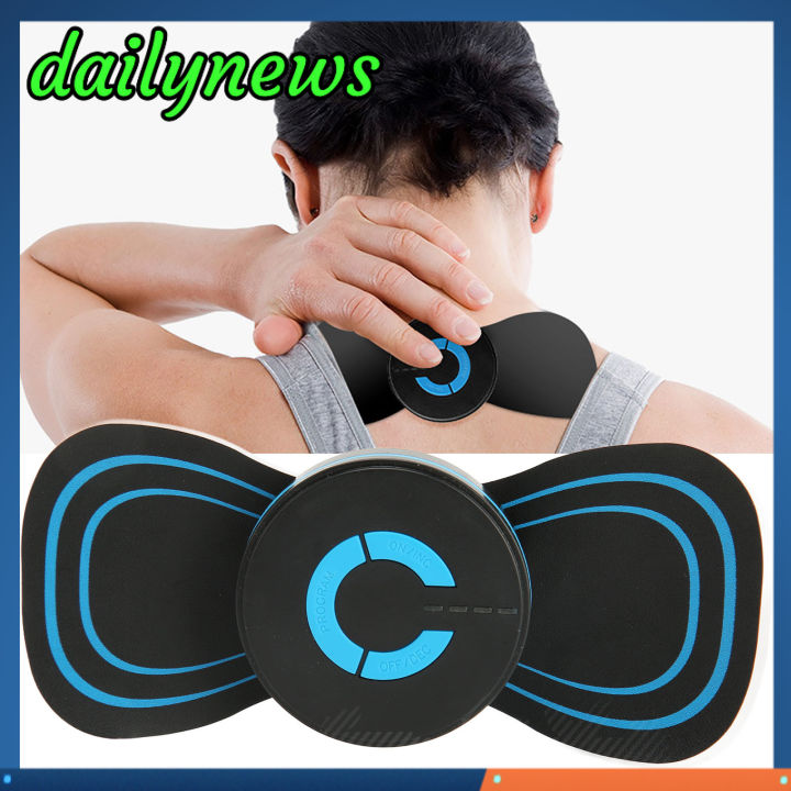 [Dailynews] Portable Mini Neck Electric Massager Patches Shoulder Back ...